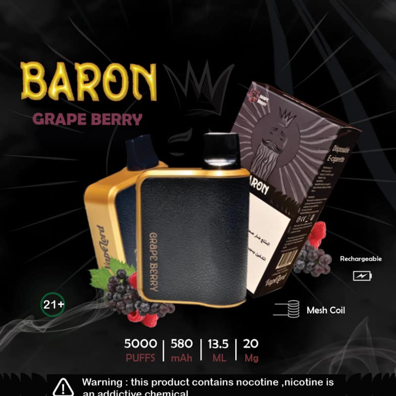 BARON GRAPE BERRY 20MG 5000P - OWNER VAPE اونر فيب السعودية